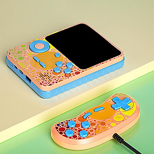 schicj133mm Game Machine Unisex 3.5 Inch Screen Video Game Console High Sensitivity Plug Play Pink