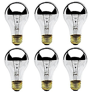 Bulbrite 60A19HM Half Chrome 60W A Shape Bulb (6 Pack)