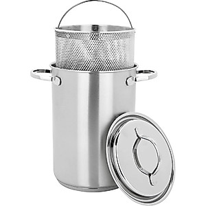 Demeyere RESTO Stainless Steel Asparagus/Pasta Cooker Set, 4.7-Quart, Silver