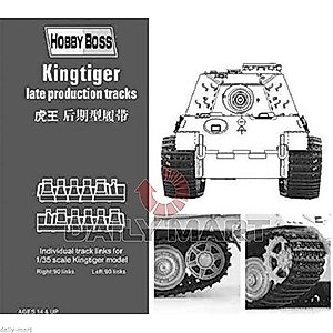 HobbyBoss 1/35 81002 King Tiger Late Production Tracks Model Kit Hobby Boss /item# R6SG5EB-48Q8853