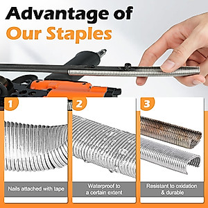 KIMSING SC760 16 Gauge 5/8'' Crown Stainless Steel C Ring Staples C-Rings Hog Rings, Wire Fencing Staples, Fasteners for C Ring Stapler, Hog Ring Tool, C Ring Plier, 1000 PCS/Pack