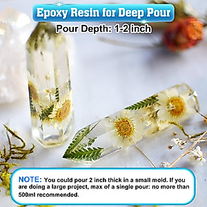 Shabebe Epoxy Resin 2 Gallon Kit, Upgraded Crystal Clear Resin Epoxy Food Safe with Pump, Self Leveling & Bubble Free Epoxy Resin with Anti-Yellowing for Coating, Casting, Jewelry Making, DIY Craft
