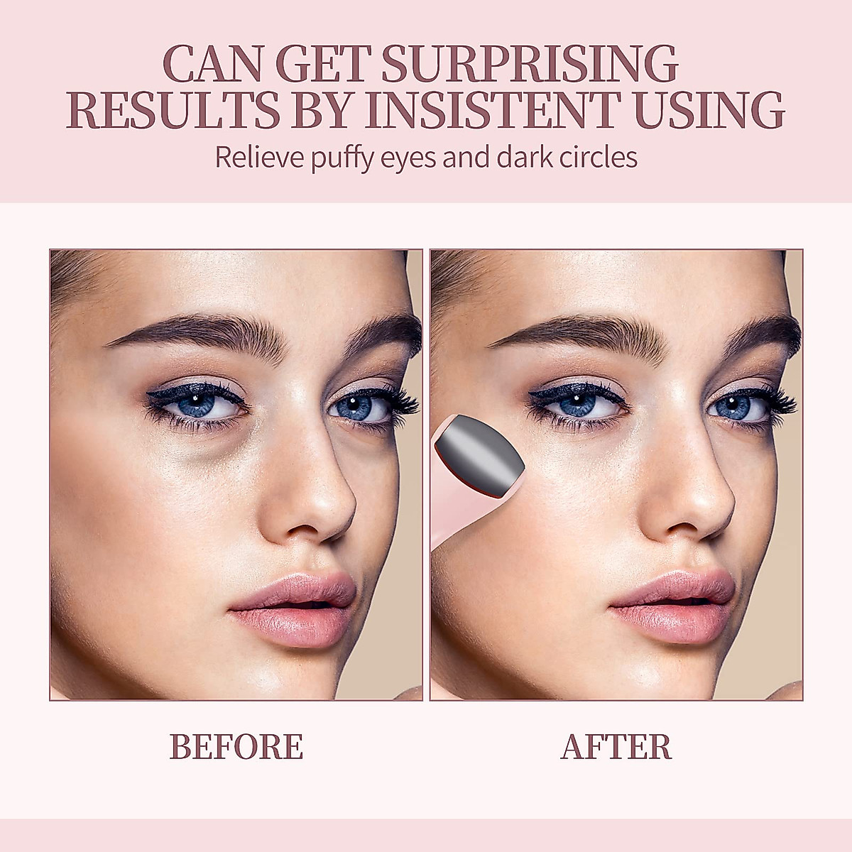 Eye Roller for Puffy Eyes and Dark Circles, Mini Ice Roller Face Roller Skin Care for Relieving Wrinkles, Puffiness, Pores, Pain