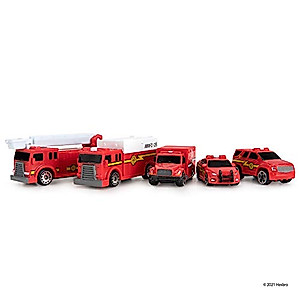 Micro Machines Fire and Rescue Cargo Transporter Plane - Features Vehicle Hatch, Retractable Hook, Cargo Doors, and Exclusive Vehicle - Collect Them All - Amazon Exclusive