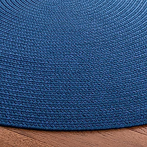 SAFAVIEH Braided Collection 4' x 6' Oval Blue BRD315M Handmade Country Cottage Reversible Area Rug