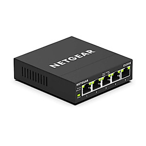 NETGEAR 5 Port Gigabit Ethernet Managed Network Switch (GS305E) - Desktop or Wall Mount, Home Network Hub, Office Ethernet Splitter, Silent Operation