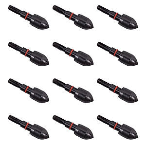 SOPOGER 12pcs Archery Bullet Points 100/125 Grain Field Points Arrow Screw-in Field Tips for Recurve Compound Bow Crossbow Hunting Shooting Practice (100 Grain)
