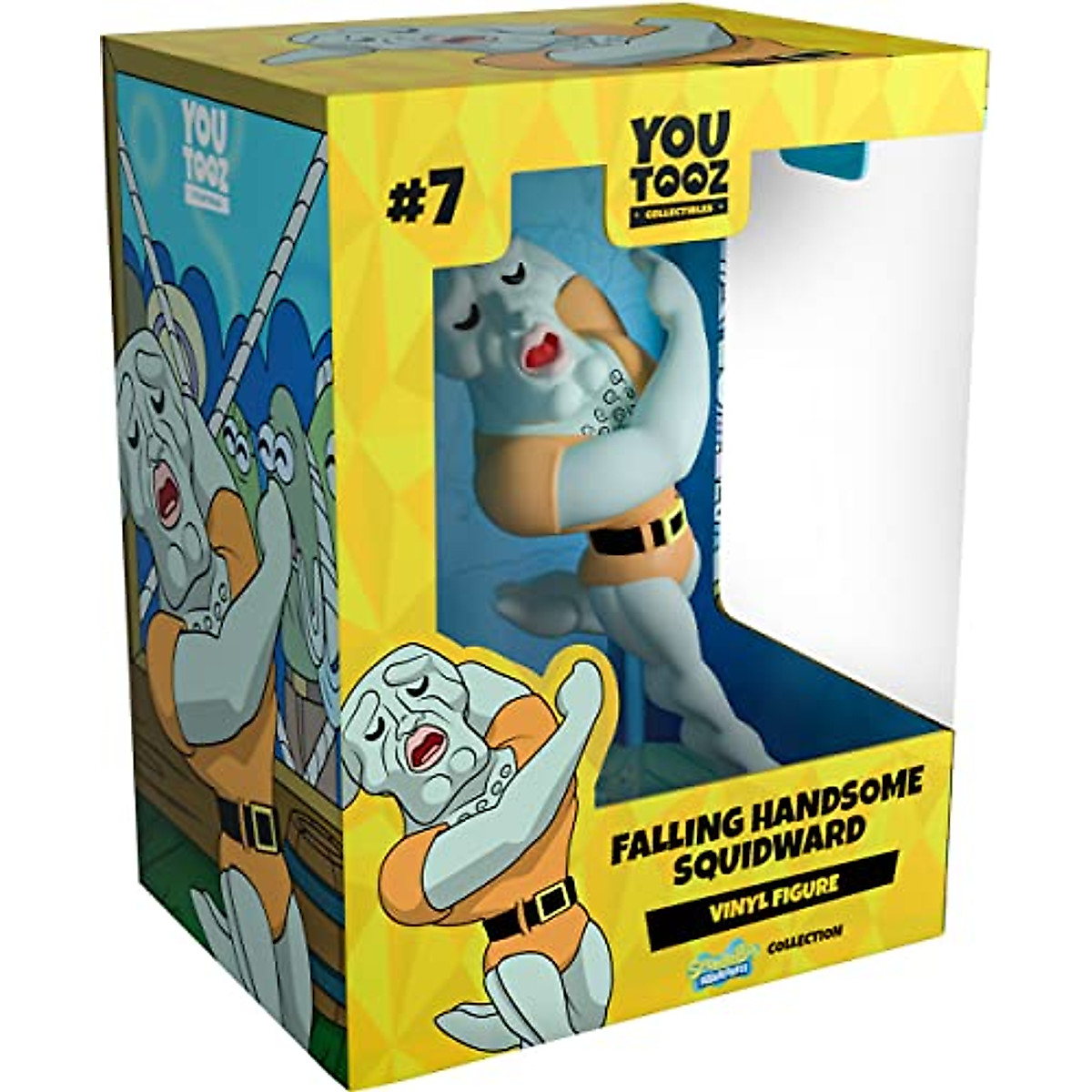 Falling Handsome Squidward, 4.7" Squidward Collectible Figure - Youtooz Based on TV Series Spongebob Squarepants