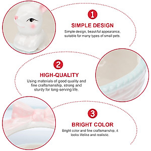 Rabbit Doll Ceramic Fruit Bowl Bunny Candy Basket Porcelain Rabbit Dish Small Items Dish Salad Bowl Dessert Serving Bowls Flower Pot Easter Party Tableware Easter Party Favor Gift