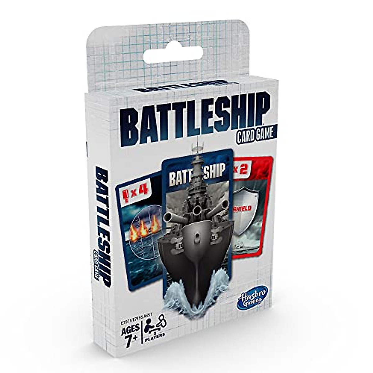 Hasbro Gaming Battleship Card Game for Kids Ages 7 and Up, 2 Players Strategy Game Brown/a