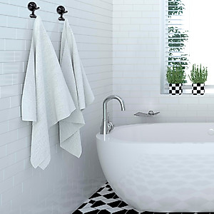 Powerful Black Waterproof Suction Cup Razor Hooks, Removable and Reusable Vacuum Hooks for Shower Wall or Any Flat Surface. (2 Pack)