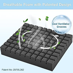 HAVARGO Outdoor Seat Cushions Set of 2, 18.5X16 Outdoor Chair Cushions Waterproof 1500H Fade-Resistant Patio Chair Cushion, Patented Ventilation Chair Cushions for Outdoor Furniture, Navy Blue