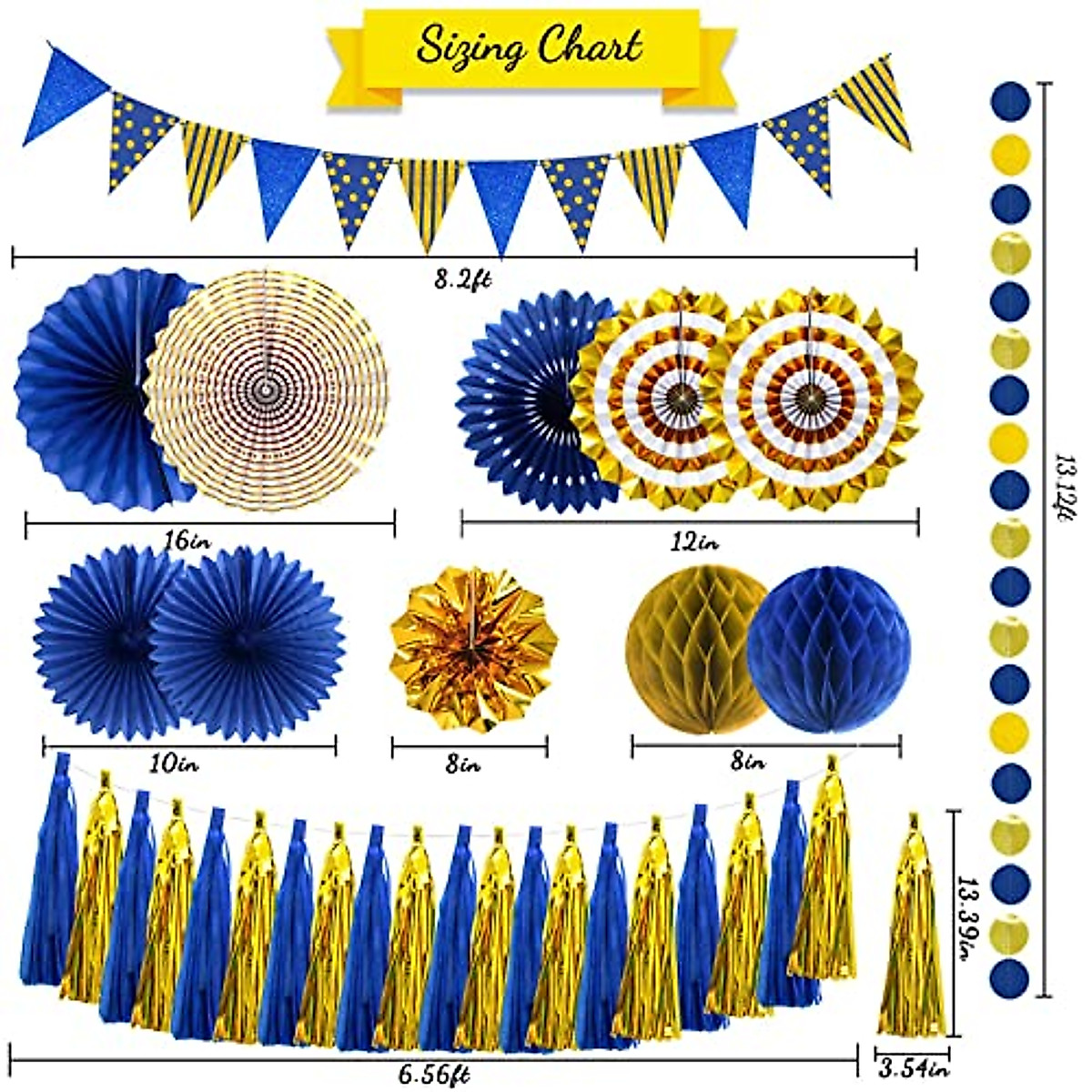 Paper Fans Party Decorations Glitter Paper Triangle Flag Pennant Banner Tassel Garland Circle Banners Party Supplies for Graduation,Bachelorette, Birthday, Wedding, Baby Shower