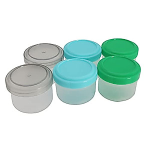 Ksooly 1.3 Oz. Salad Dressing Containers, 6 Pack Small Condiment Container with Lids, Mini Meal Prep Sauce Cups, Reusable, BPA Free