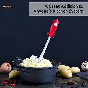 OTOTO Space Masher Potato Masher - Multi-functional Cooking Gifts for Home and Kitchen - Heat Resistant Rocket Masher for Potato, Guacamole, Pumpkin, Hamburgers