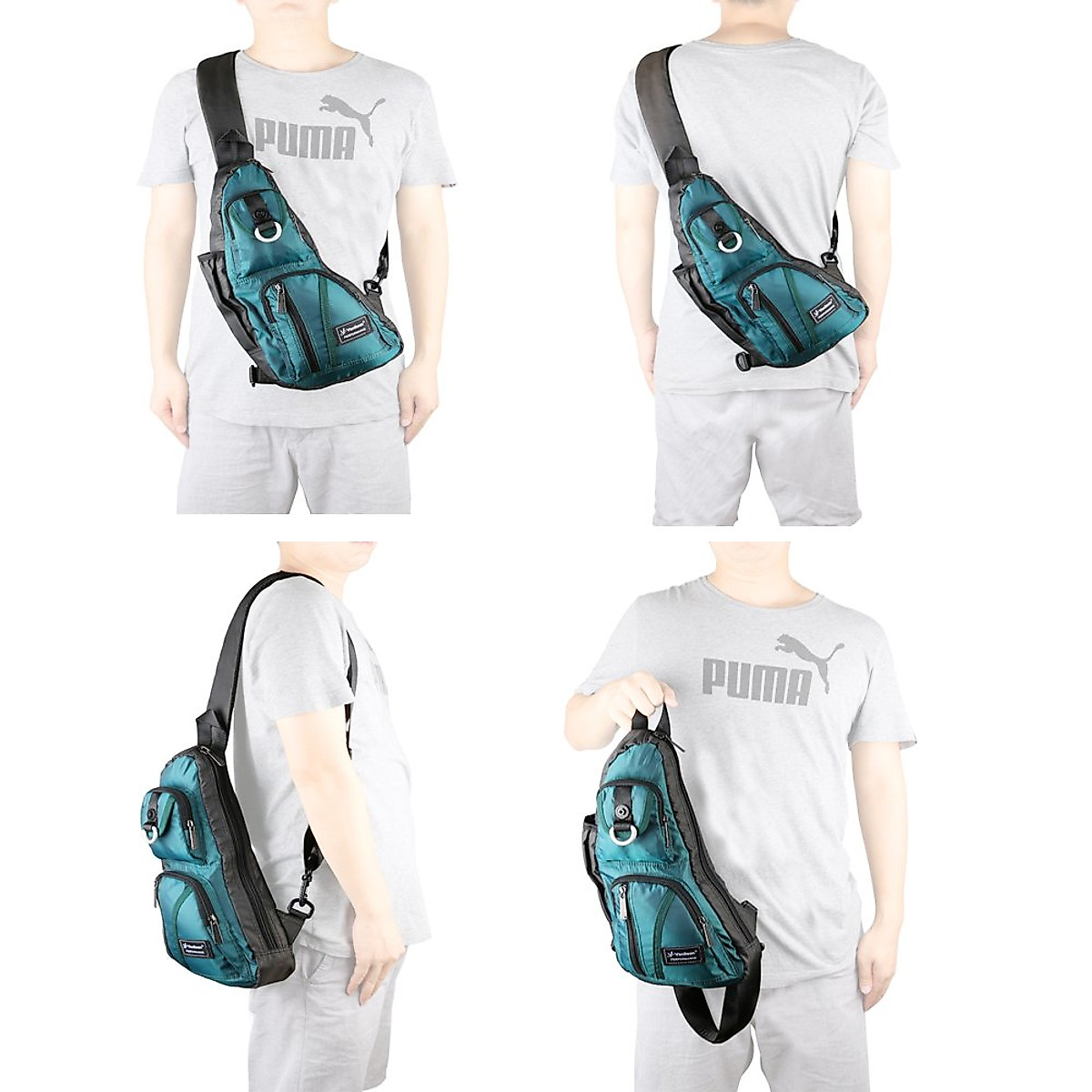 Vanlison Sling Bag, Chest Bag, Sling Backpack Shoulder Bag For Men Women Black