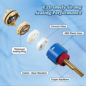 Dreyoo Replacement for 10670 Shower Cartridge Compatible with Aquasource/Glacier Bay, Single Handle Shower Faucet Cartridge Replacement for Hl-40 for Hot Cold Water Shower/Tub Faucet Shower Cartridge