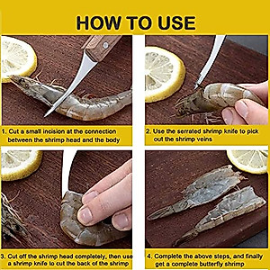3 Pcs Shrimp Deveiner Tool Shrimp Cleaner, ShrimpThread Knife Shrimp Deveining Tool，Shrimp Peeler Set, Toad Fish Shrimp Cleaner Shrimp Peeler