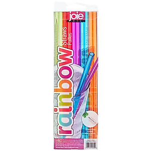 Joie Kitchen Gadgets 12690 Rainow PETG Reusable Rainbow Straws, Plastic, Multi