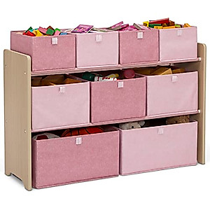 Gap GapKids Deluxe Toy Organizer - Greenguard Gold Certified, Blush/Natural