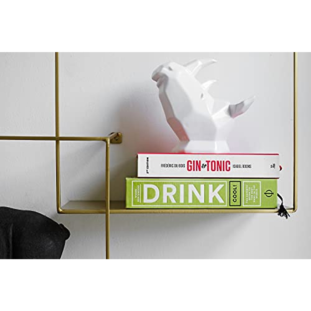 kimisty Set 3 Metal Intersecting Wall Shelves, Decorative Floating Shelves, Shadow Box Style Deep Black Metal Shelving, 14, 12 and 11 Inch (Set 3 Gold)