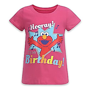 Sesame Street Elmo Girls’ Birthday T-Shirt for Infant and Toddler (18 Months)- Pink