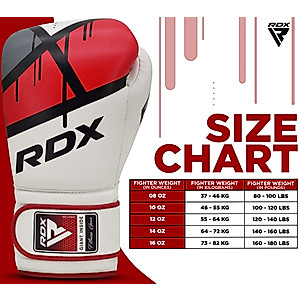 RDX Boxing Gloves EGO, Sparring Muay Thai Kickboxing MMA Heavy Training Mitts, Maya Hide Leather, Ventilated, Long Support, Punching Bag Workout Pads, Men Women Adult 8 10 12 14 16 oz