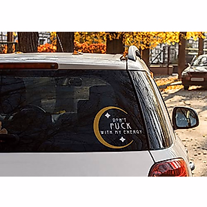 TAMENGI Don't Fuck with My Energy All Weather Decal | Witchy Decal | Spiritual | Energy | Funny | Boho | Pagan | Wiccan | Car Decal | Laptop Decal - 7 inch