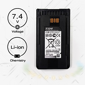 elxjar (2-Pack) 7.4V 1500mAh FNB-V133Li Li-ion Battery Replacement for Vertex EVX-261, EVX-530, EVX-531, EVX-534, EVX-539, VX-260, VX-261, VX-451, VX-454, VX-456, VX-459 Part NO AAJ67X001, AAJ68X001