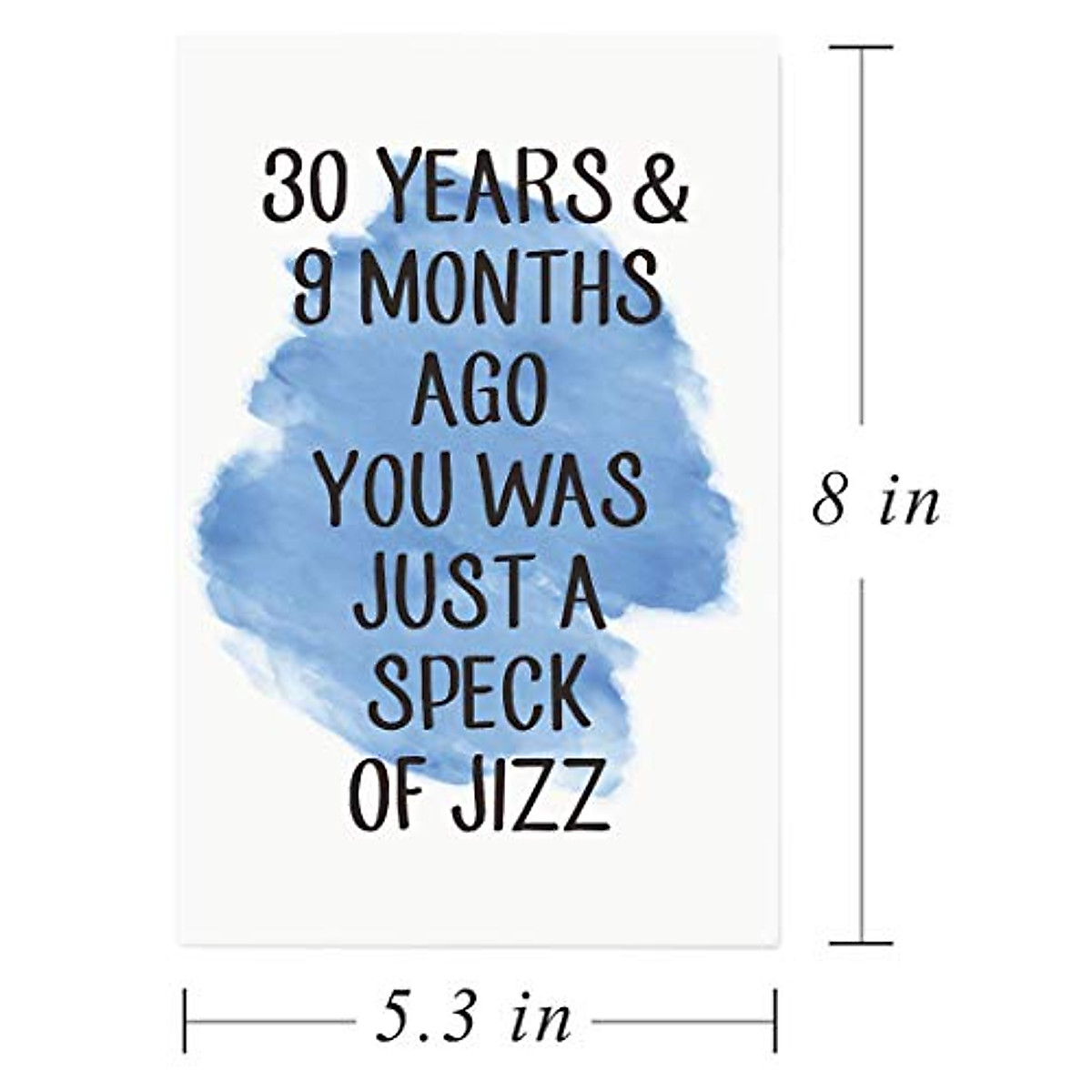 Funny 30th Birthday Card,30 Years Birthday Cards