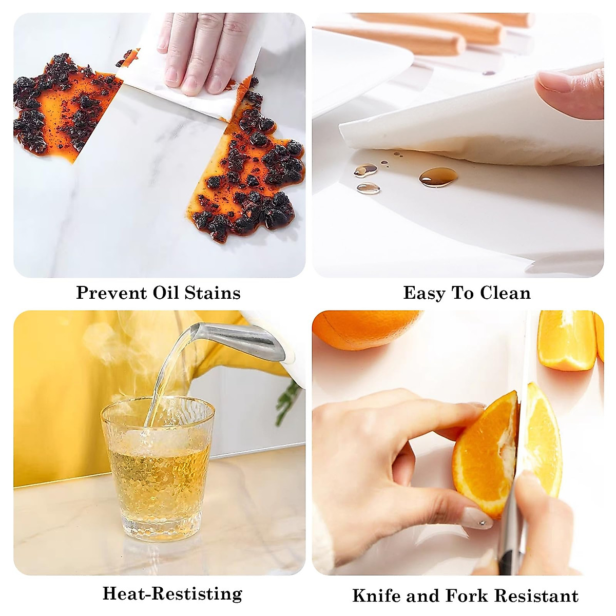 Kesfey Clear Table Protector Table Cloth 54 x 54 inch Square Transparent Sheet Table Covers Waterproof Oil Spill Proof Clear Tablecloths Plastic Stain Resistant Tablecover for Dining Tables Kitchen