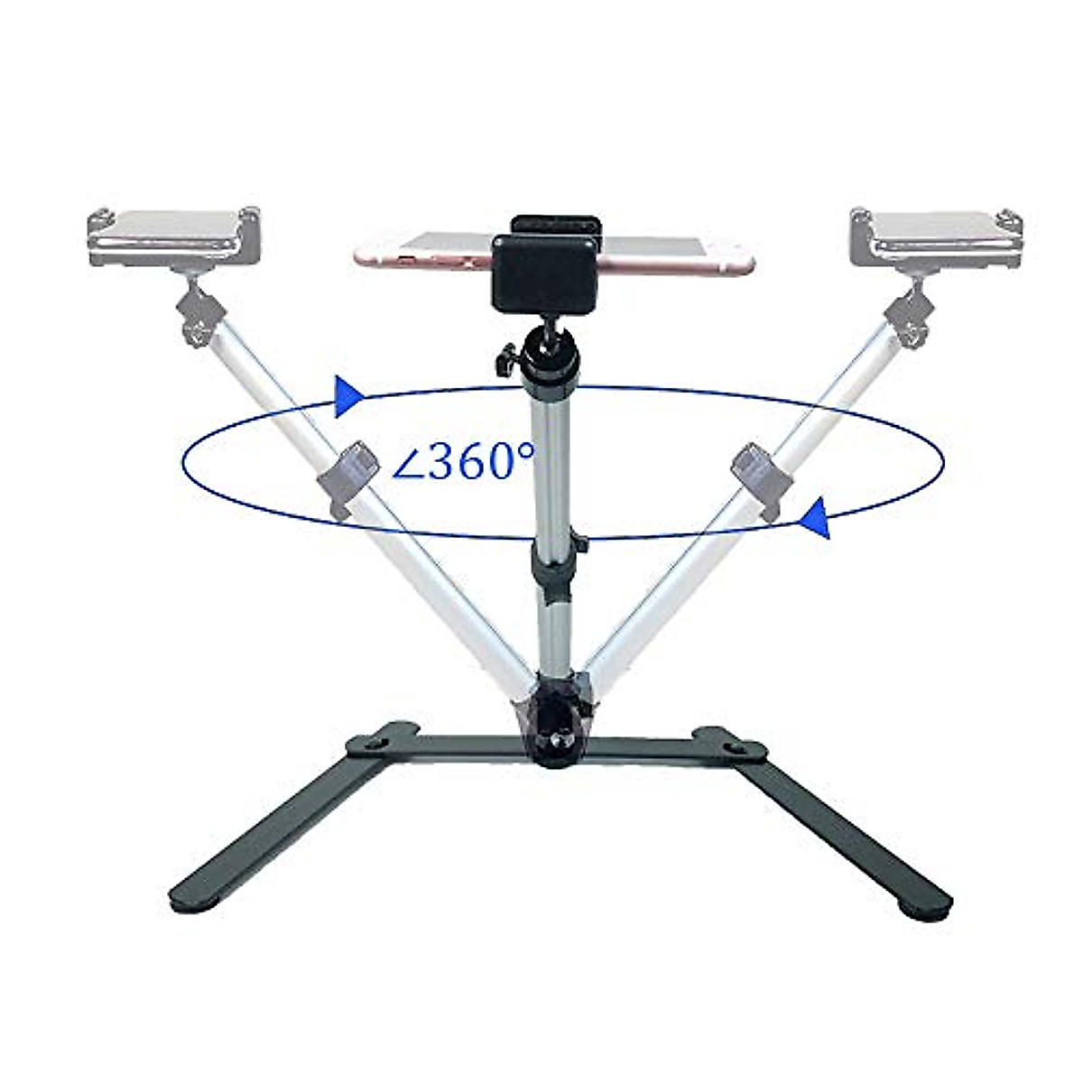 Photo Copy Pico Projector Stand Overhead Phone Mount Adjustable Tabletop Teaching Online Stand for Live Streaming Baking Crafting Demo Online Video and Draw Recording