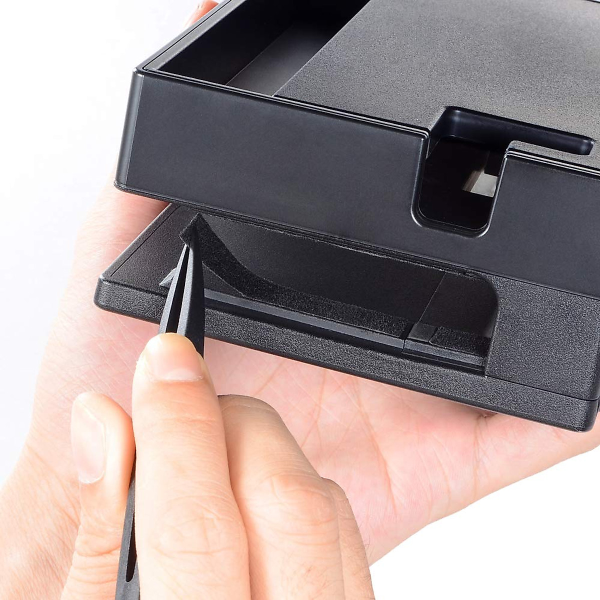 eXtremeRate Fixing Anti-Scratch Skin Sticker Set for Nintendo Switch Dock Scratch Screen Problem - Black