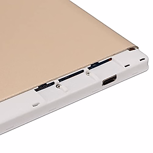 Soraz Tablet, Alloy Glass Portable Tablet 4GB 64GB Dual SIM Mode High Pixels for Outdoor for Indoor for Travel (Gold)