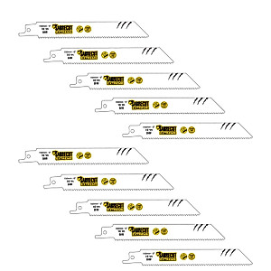 10 x SabreCut SCRS922HF_10 5 15/16" (150mm) 10 TPI S922HF Fast Wood and Metal Cutting Reciprocating Sabre Saw Blades Compatible with Bosch Dewalt Makita and many others