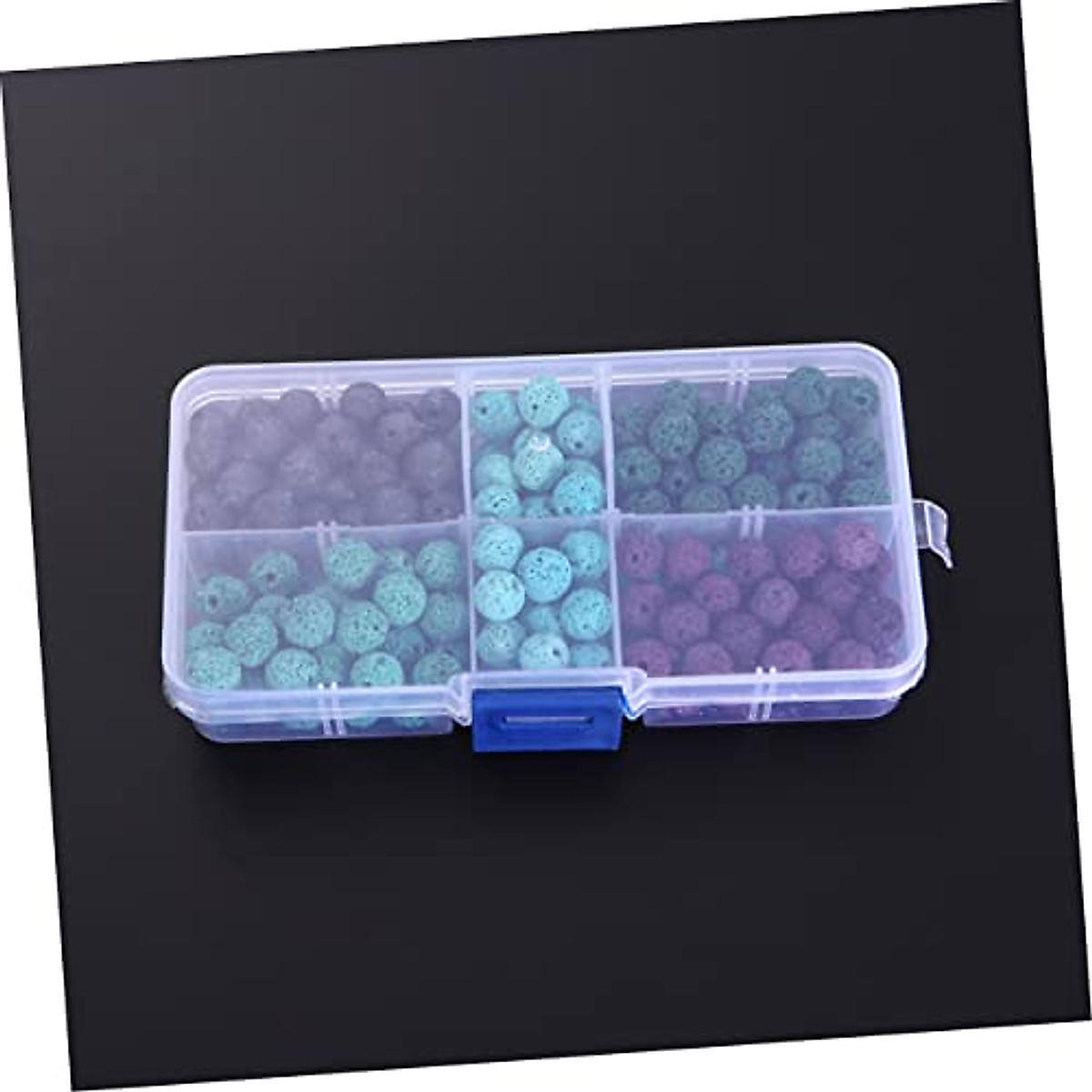 VILLFUL 1 Box 200pcs Colorful Beads Crystal Jewelry Necklace Beads Bead Charms for Bracelets Lava Gemstone Beads Necklace Accessories Jewelery Making Beads Loose Beads Beading Jewelry Set