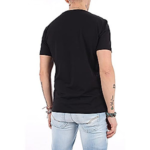 A|X Armani Exchange Men's Basic Pima V Neck Tee, Black, Medium
