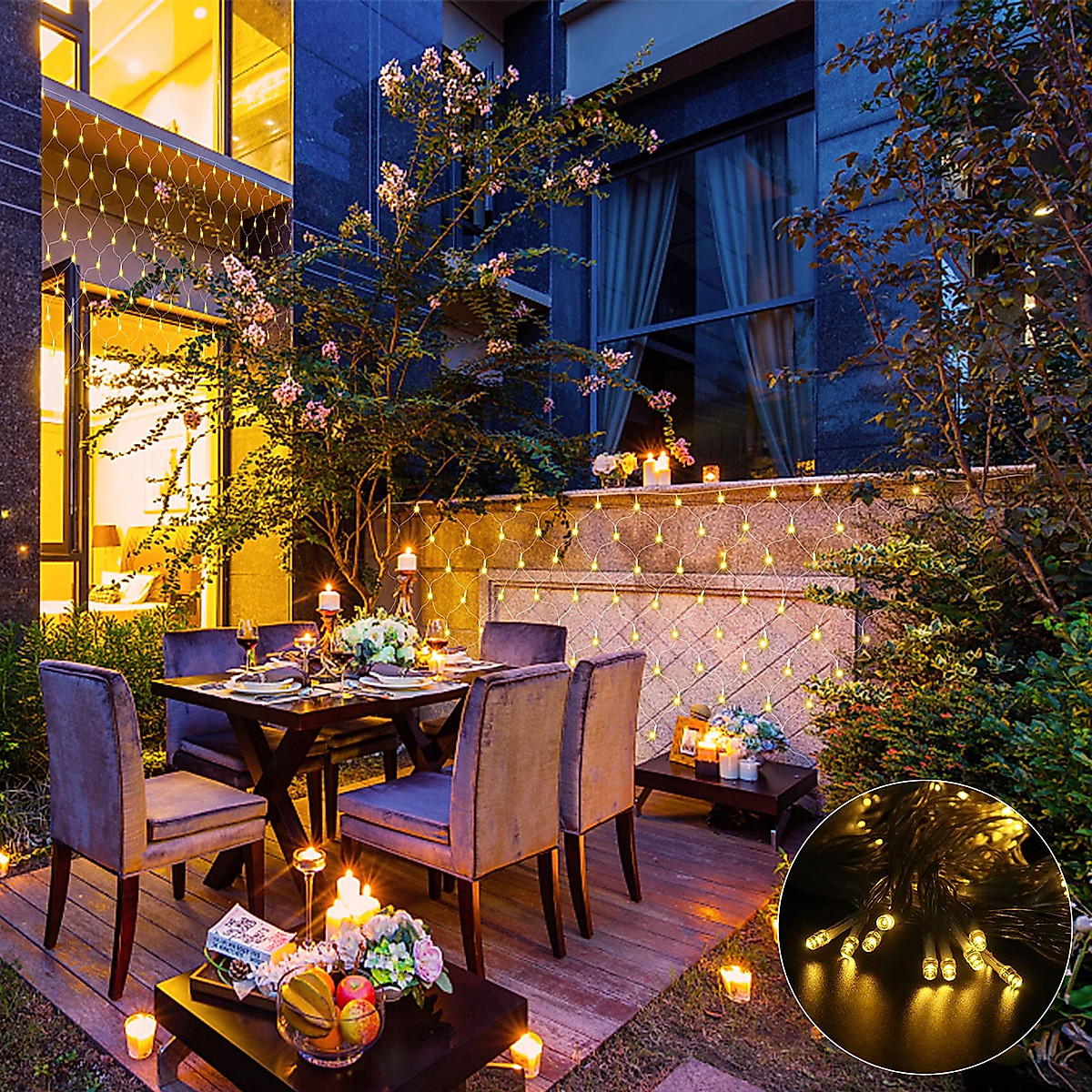 ZAIYW 660 LED Net Lights Outdoor Mesh Lights, 20Ft x 13Ft Large Christmas Net Lights Plug in with Remote Control Timer for Bushes Shrubs Wall Wedding Xmas Tree Decor (Warm White)