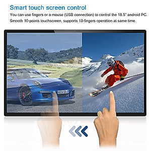 Wisepoch 18.5 inch Touch Screen Android All-in-one PC with 1366x768 HDMI WiFi Bluetooth LAN Camera for Learning Working Gaming Advertising (Six-core 4GB+32GB) (WEP-1850-IPC1)