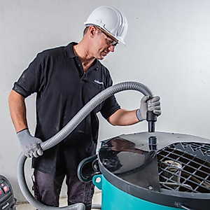 COLLOMIX Automatic Material Mixer - 32 Gallon Capacity Forced-Action Pan Mixer with Powerful 3.6 HP Mixing Motor & Built-in Dust Extraction Port - TMX1500