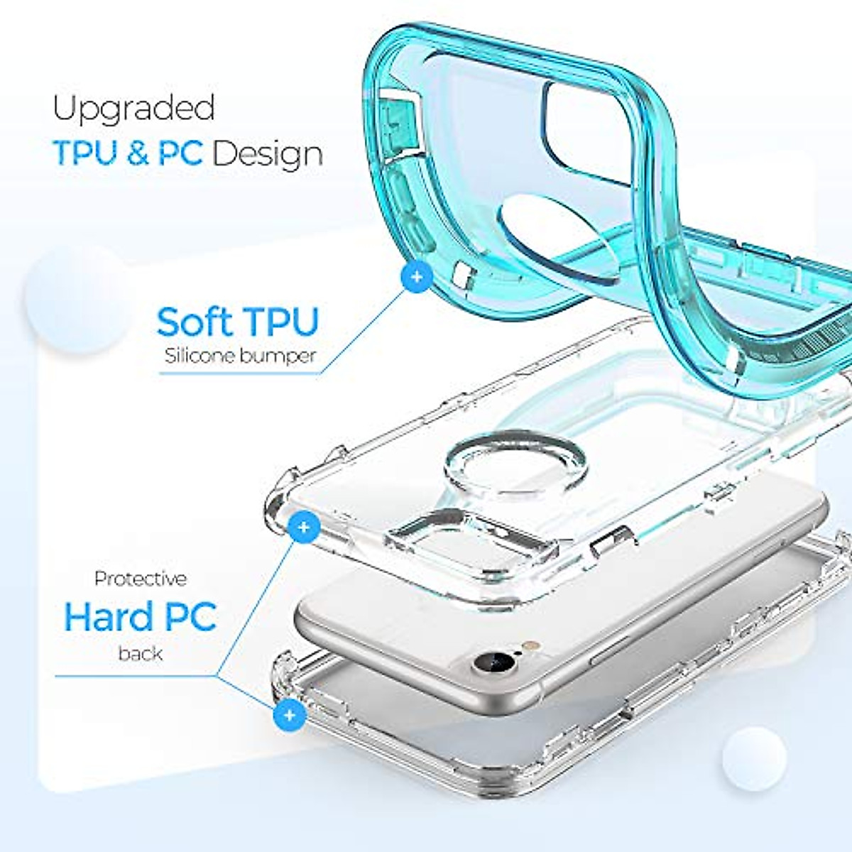 ORIbox Case Compatible with iPhone XR Case, Heavy Duty Shockproof Anti-Fall clear case