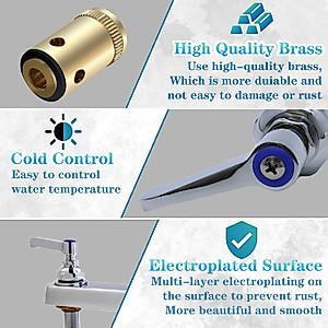 DNShorix 02713-40 Cold Side Handle Stem Assembly Replacement Parts Fit for T&S Brass All Faucets