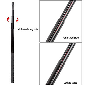 PellKing Long 77inch Invisible Selfie Stick for Insta360 ONE X3, X2, X, Insta360 ONE R, RS, Insta 360 Camera 1/4" Extended Monopod Pole