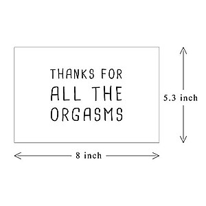 Naughty Birthday Card, Inappropriate Husband Boyfriend Anniversary Card, Thanks for All the Orgasms