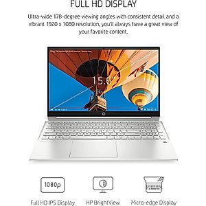 HP Pavilion 15.6" 1920x1080 Touchscreen Laptop | 12th Intel i7-1255U 10-Core Processor | NVIDIA GeForce MX550 | Backlit Key | USB-C | 16GB DDR4 1TB SSD | Win11 Pro