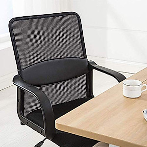 ZLBYB Office Chair Black,Ergonomic Desk Chair with Armrest Computer Chair with Lumbar Support Mid Back Home Office Swivel Mesh Chair (Color : Gray)