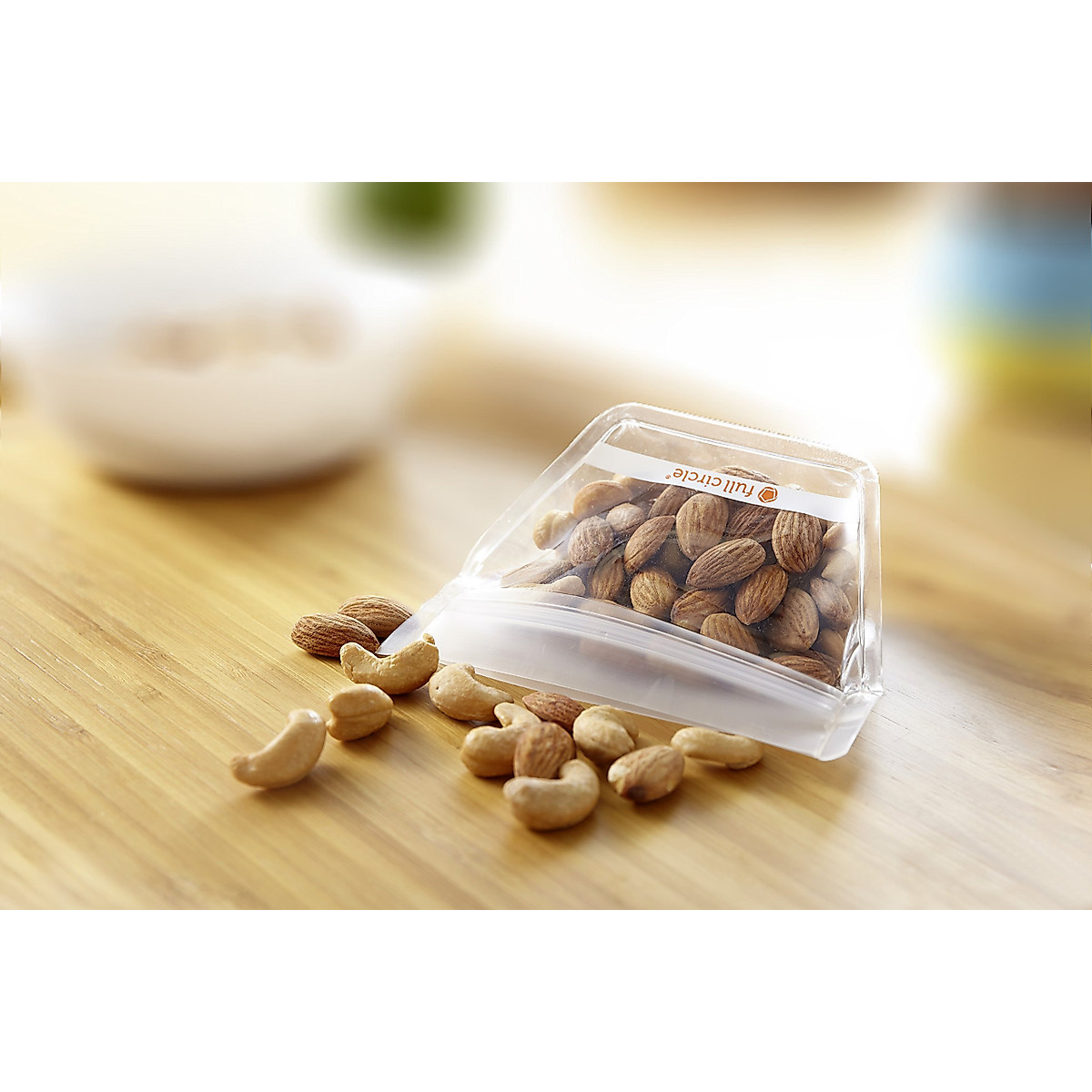 Full Circle Ziptuck Reusable Travel Bag Set – 1 Mini Bag and 1 Travel Bag - Multi-Use Leak-Free Travel Storage Bags – BPA-Free, Food-Safe & Reusable, Clear