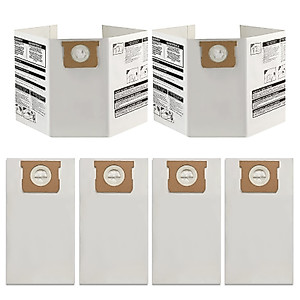 Shop-Vac 5926211 12 Gallon 6.0 Peak HP Wet/Dry Vacuum+ 90662 10-14 Gallon Disposable Collection Filter Bag, 6 Pack