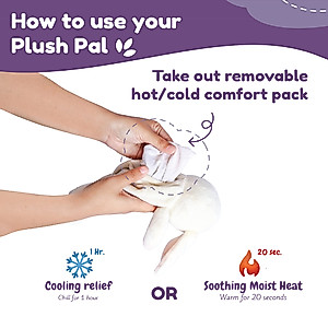 WILD BABY Rabbit Bunny Stuffed Animals, Warmie for Kids, 10 Inch, Microwavable, Heatable Clay Beads, Squishmallow Plush Pal with Dried Lavender Aromatherapy, Soft & Cuddly