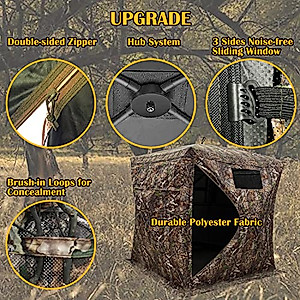 CROSS MARS Ground See Through Hunting Blind & Swivel Hunting Chair